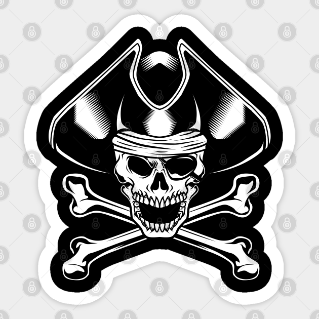 Pirate Flag With Skull And Bones Jolly Roger Jolly Roger Sticker